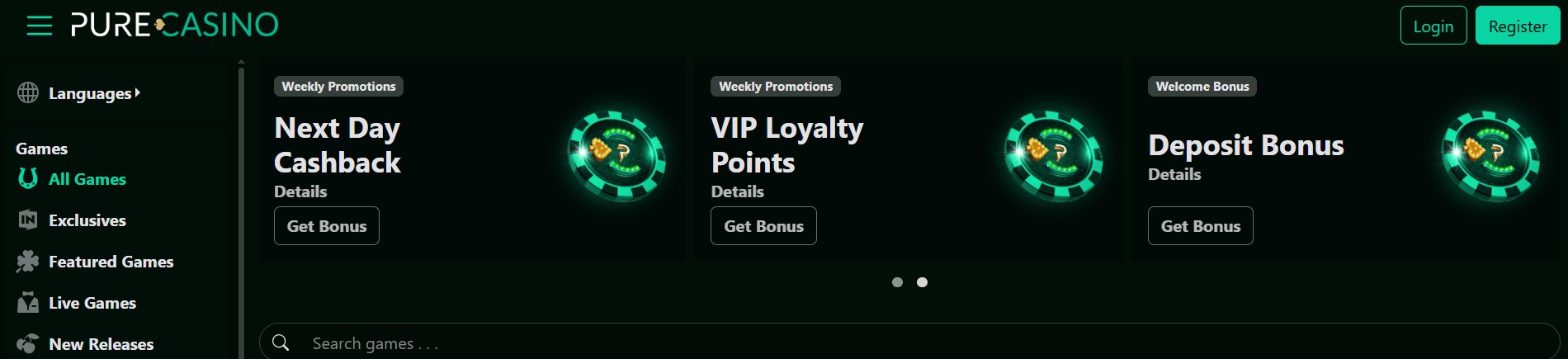 Pure Casino Online – Real Money Games, Login & Bonus Offers